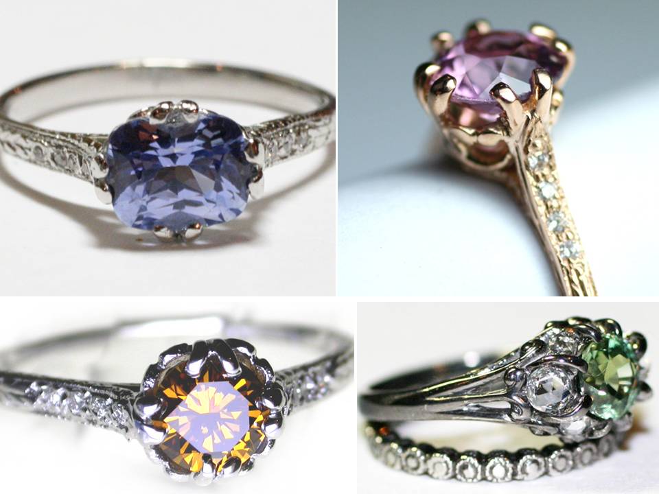 Non Diamond Engagement Rings using Sapphires & Rubies Non Diamond Engagement Rings using Sapphires & Rubies